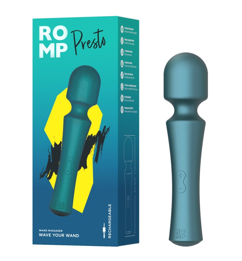 Вибратор-вонд Romp Presto из силикона 7 режимов вибрации длина 20 см диаметр 3.5 см