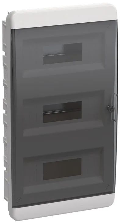 Щит встраиваемый серия Tekfor (Текфор) ЩРВ-П-36 IP41 36 модуля, черная прозрачная дверь