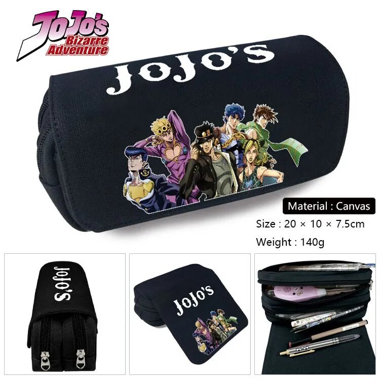 Пенал с аниме-тематикой "JoJo's Bizarre Adventure", 20 х 10 х 7.5см, брезент