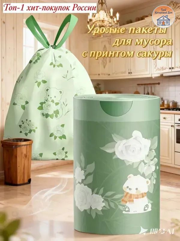 Мешки для мусора 25 л, 28мкм, 100 шт