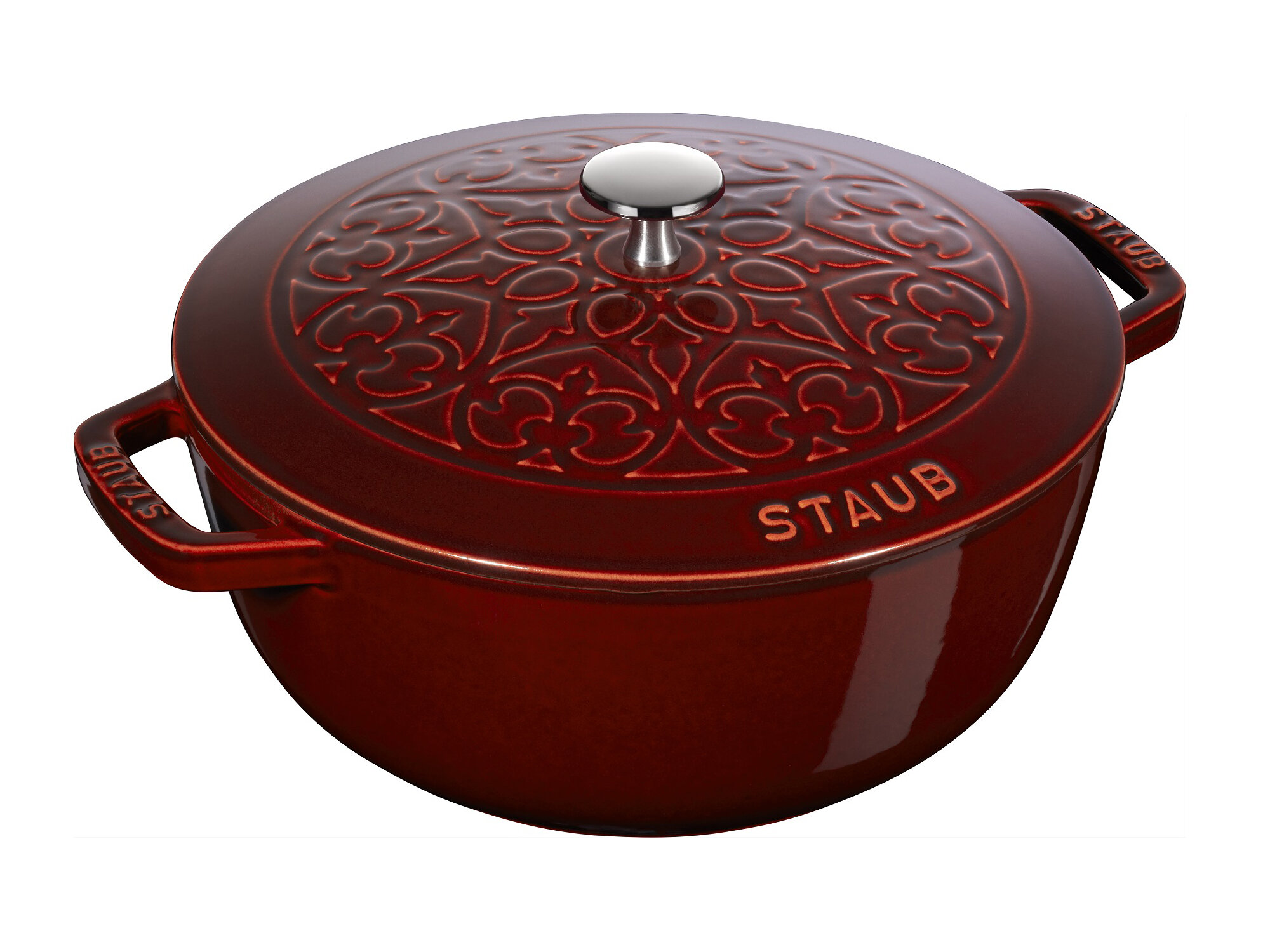 Кокот STAUB Лилия 26 см, 4,9 л, гранатовый (11212687)