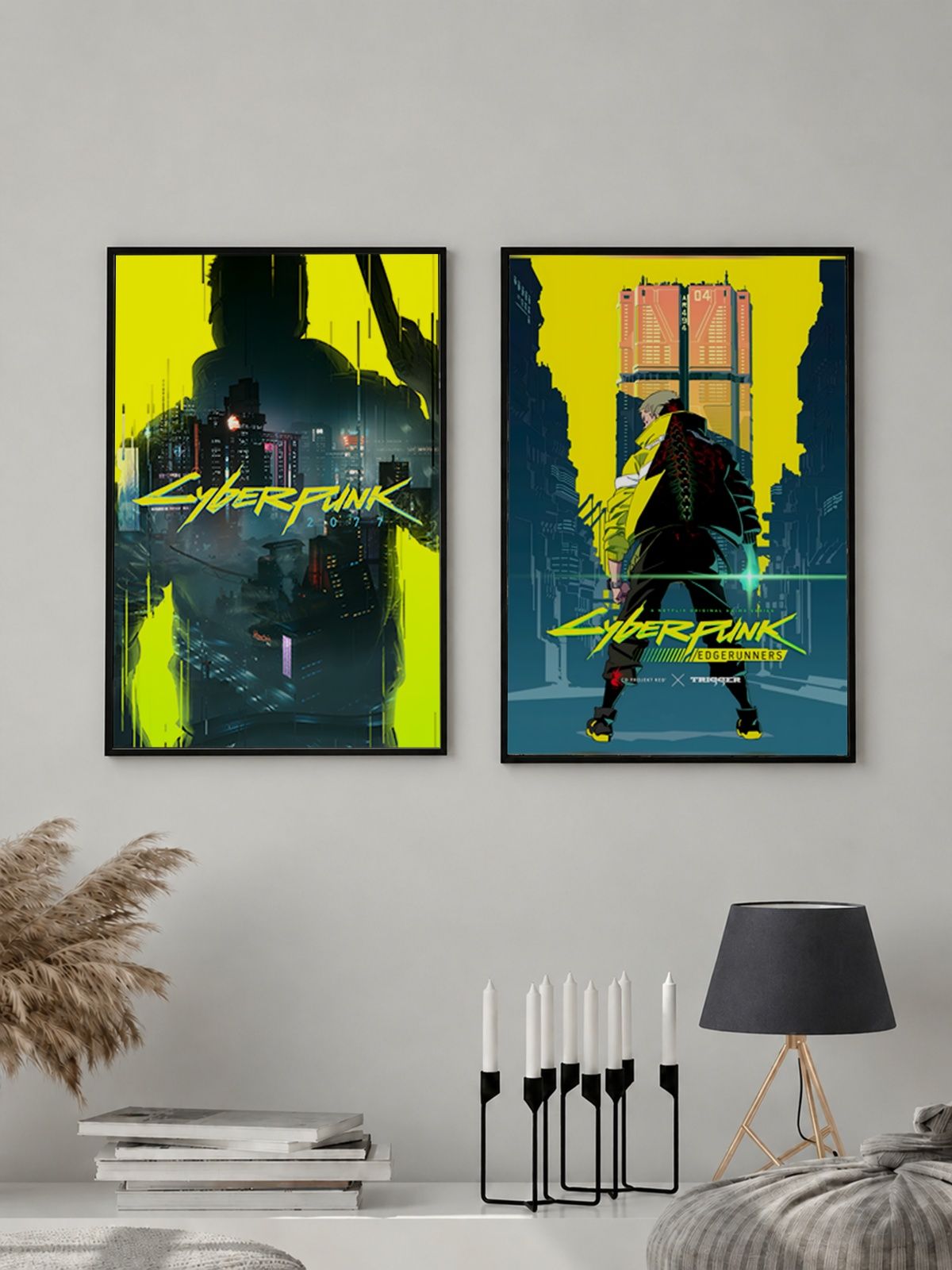 Набор Постеров / Плакатов Киберпанк (Cyberpunk) 2 Листа А3