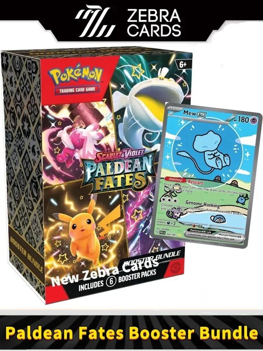 Покемон Любимая открытка POKEMON PTCG Scarlet & Violet Paldean Fates Booster Bundle(Английский)