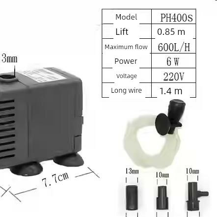 Chuangxing PH400S Погружной насос 45Вт 400 л/ч для аквариума