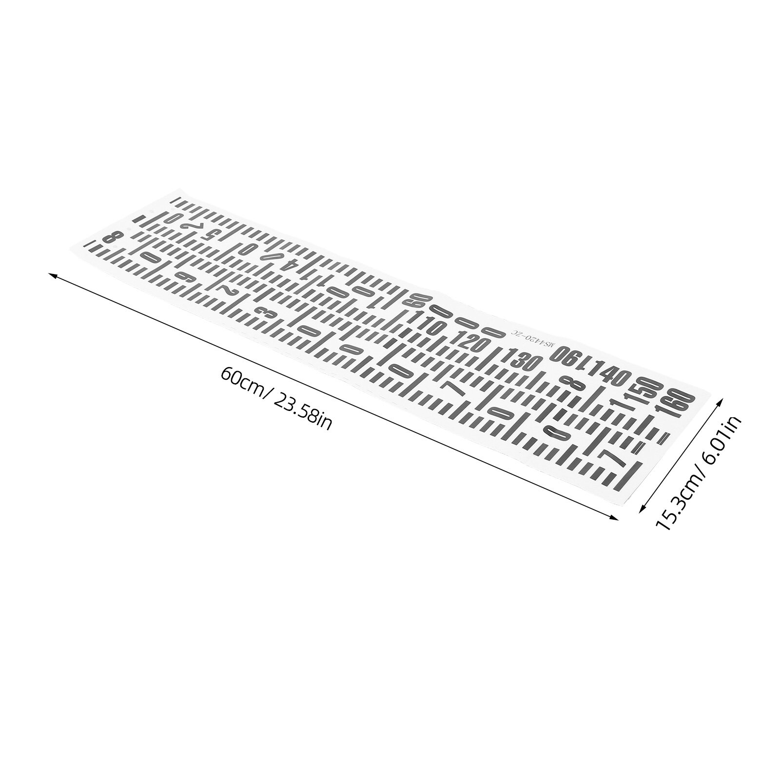 Наклейка-чертёж высоты роста детей из пвх чёрного цвета для дома комплект из 5 штук
