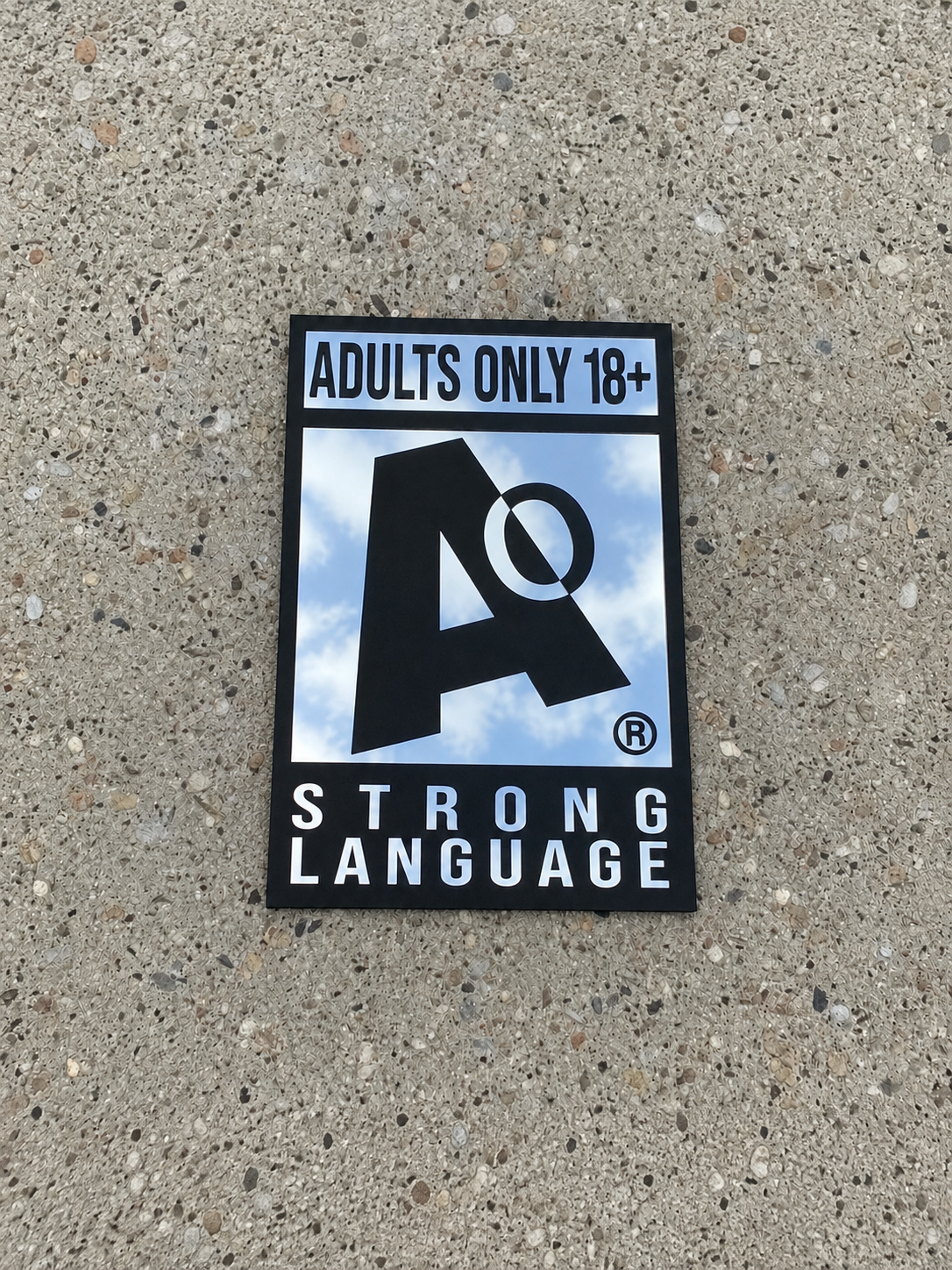 Зеркало настенное «Strong Language », шуточная предупреждающая табличка с гравировкой, декор на стену, 35 см × 24 см