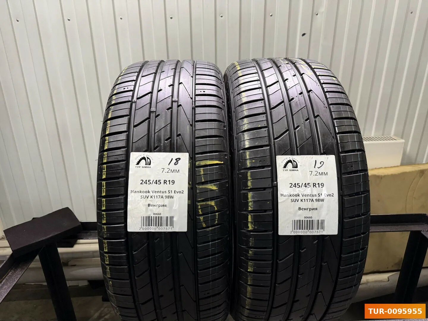 Комплект (2 шт) летних БУ шин Hankook Ventus S1 Evo2 SUV K117A 245/45 R19 10% износ 8415922927