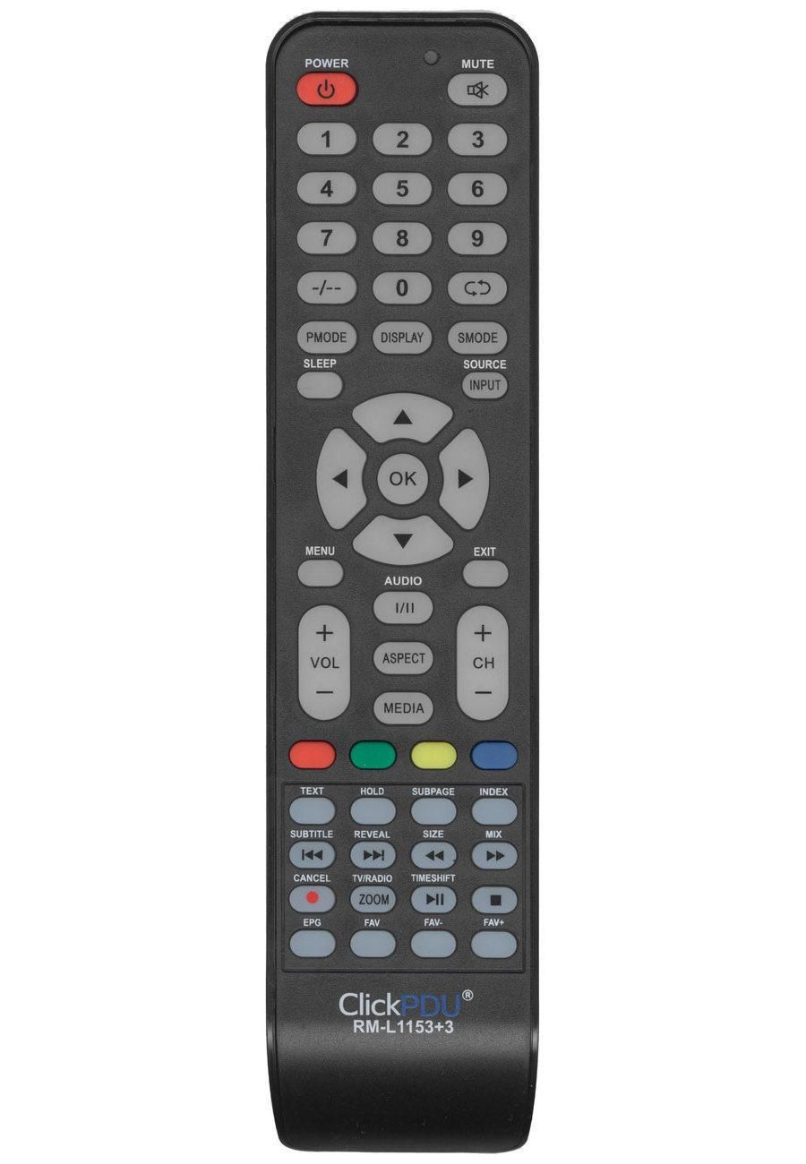 Пульт ДУ для ТВ, приставки ТВ, DVD-плеера ClickPDU RM-L1153+3 для POLAR