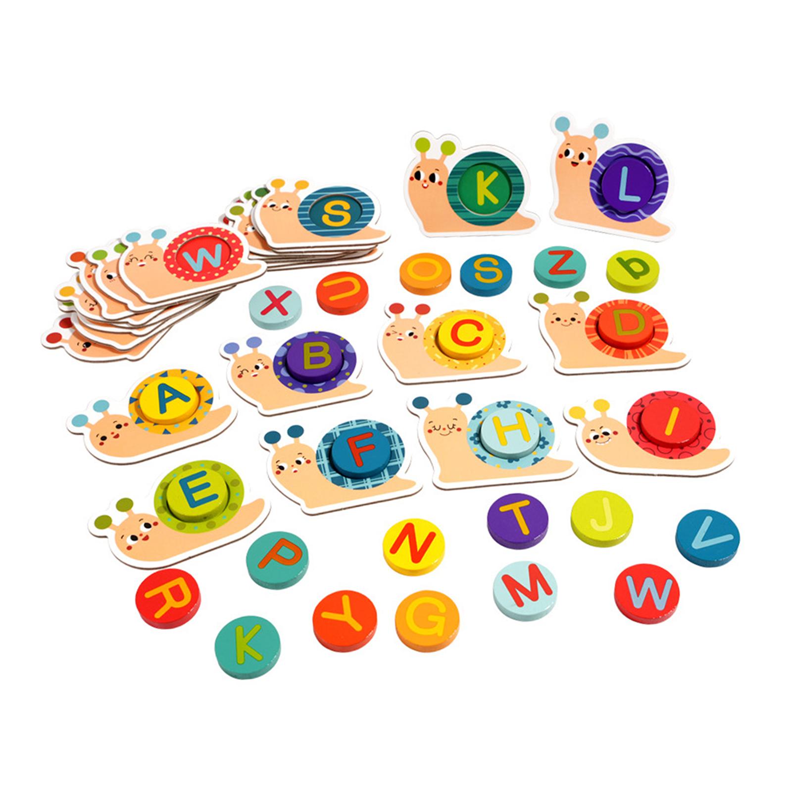 Wooden Alphabet Learning Toy for Creativity Hand Eye Coordination Fine Motor