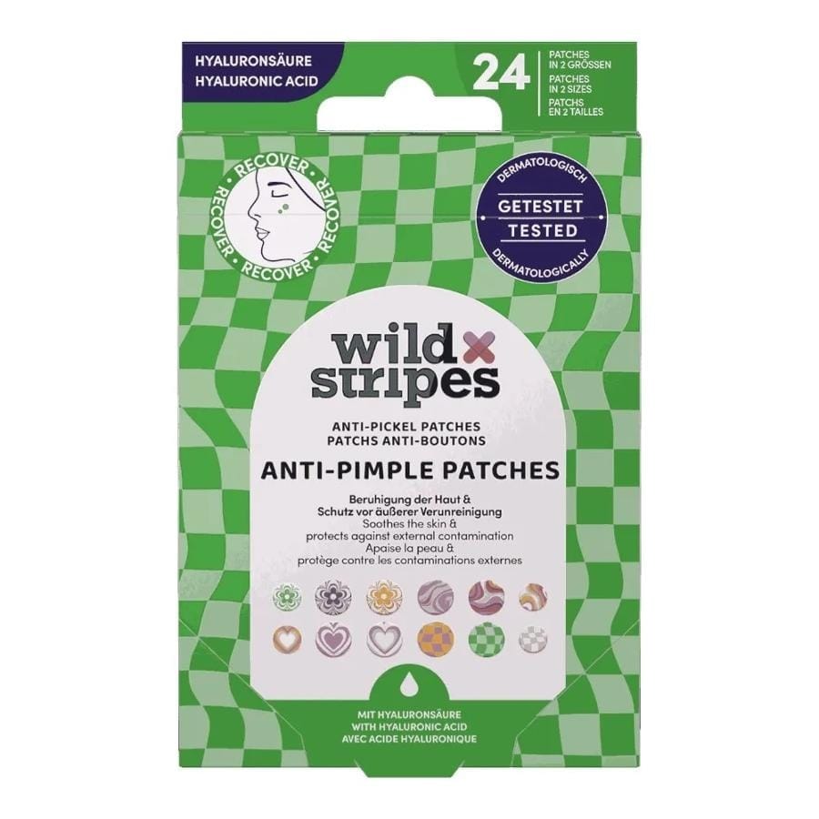Патчи Wild Stripes Anti-Pimple Patches, с гиалуроновой кислотой, 24 шт