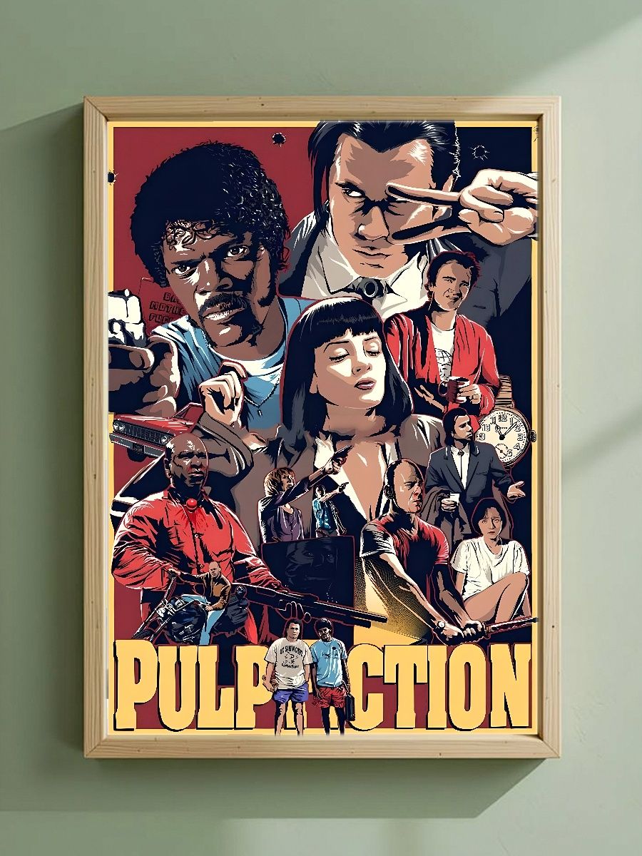 Постер, плакат на стену "Криминальное чтиво / Pulp Fiction" 42 см х 29,7 см (А3), Без Рамы