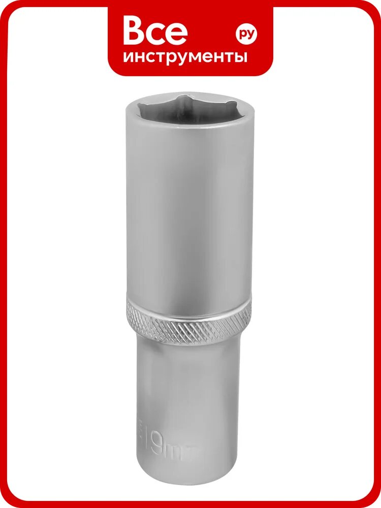 Головка глубокая 6-гранная Rockforce 19мм, 1/2 (к-т 10шт) RF LIGHT-5457719/к-т 10шт/(63144)