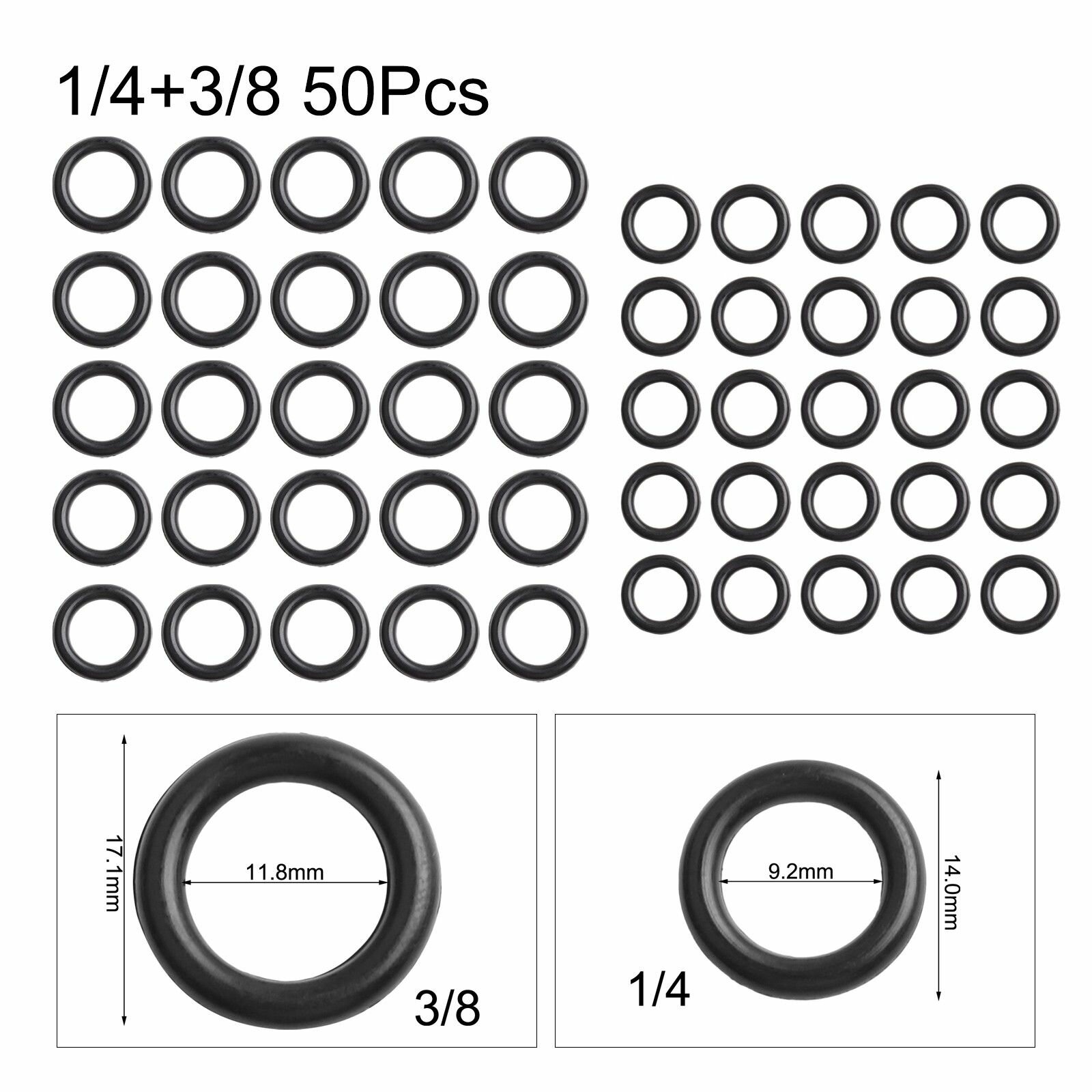 50 шт. уплотнительных колец для шланга мойки высокого давления, быстросъемное соединение, инструмент для полива сада