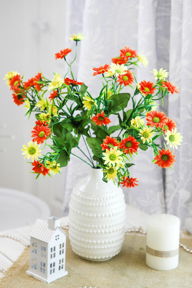 Букет из искусственных цветов солнечные урсинии, пластик, 46 см, Edelman 1151007