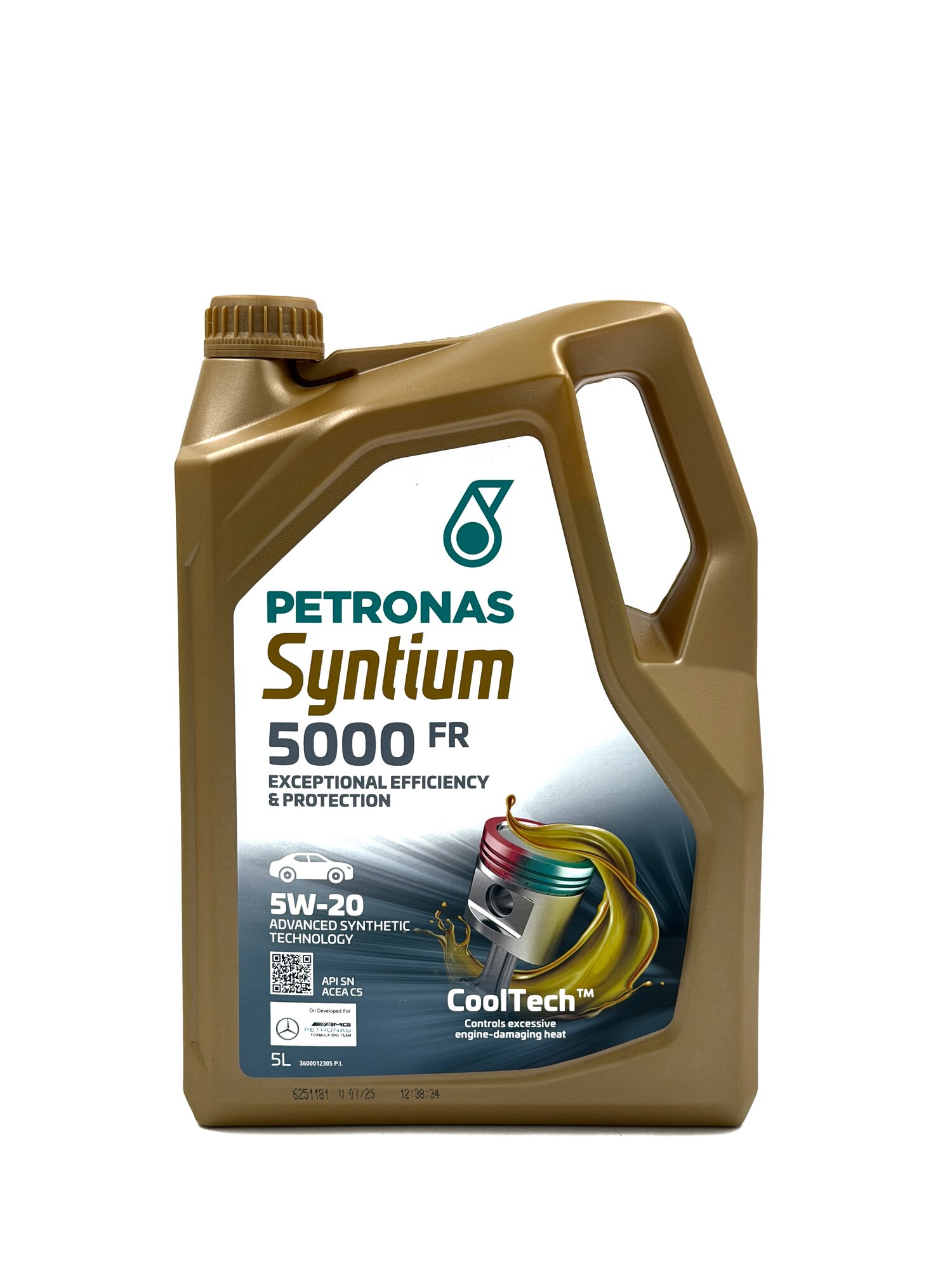 Масло моторное Petronas Syntium 5000 FR 5W-20, 5 литров, CoolTech