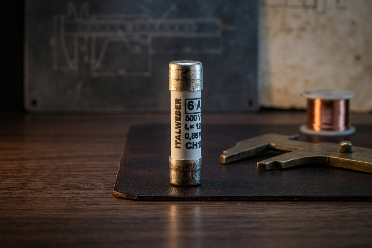CH10 6A 500V Керамический предохранитель 10х38мм, ITALWEBER 1421006