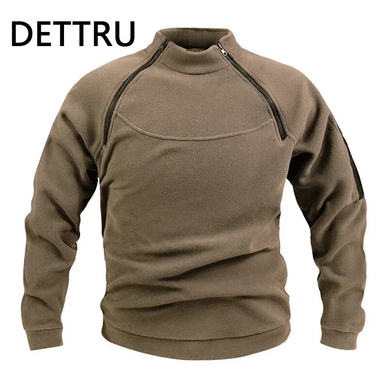 Мужская тактическая флисовая куртка DETTRU, бежевый, размер М