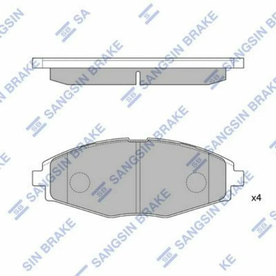Колодки тормозные передние SANGSIN SP1086SD Severe Duty Daewoo Lanos Sohc 96- Matiz 98-