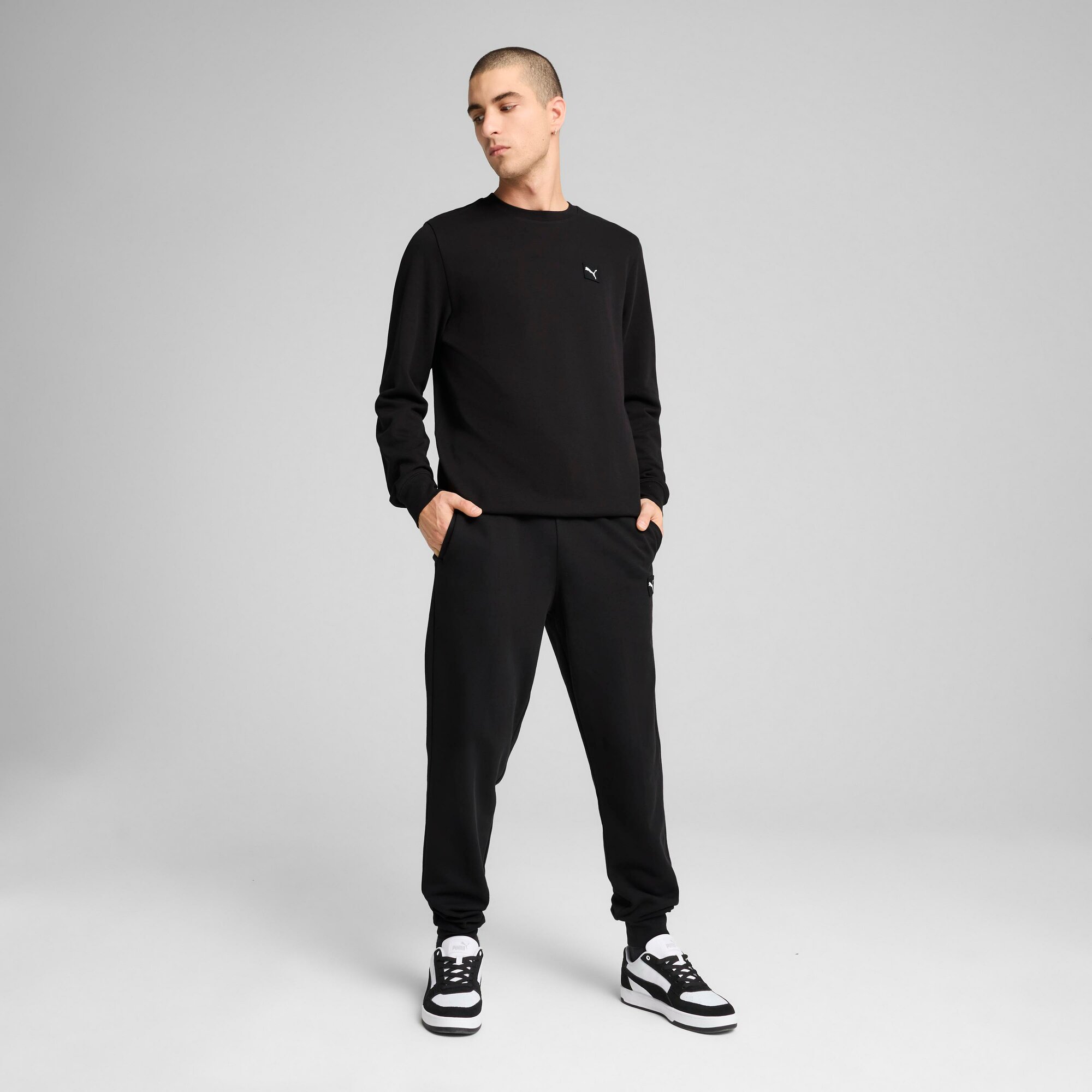 Брюки PUMA ESS ELEVATED Pants, размер L, черный — фото 1