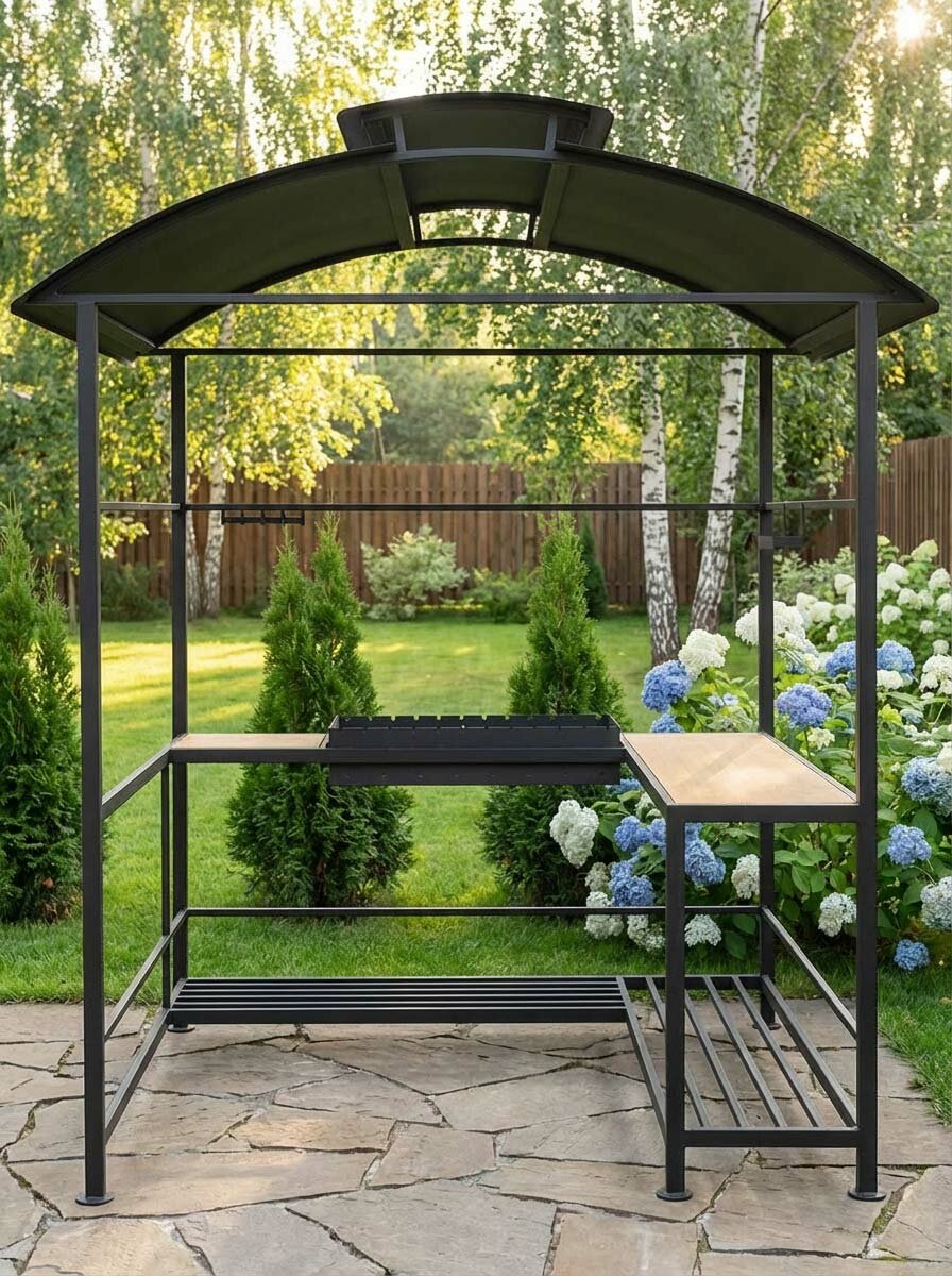 Мангал-беседка Вилла жаровня 4 мм