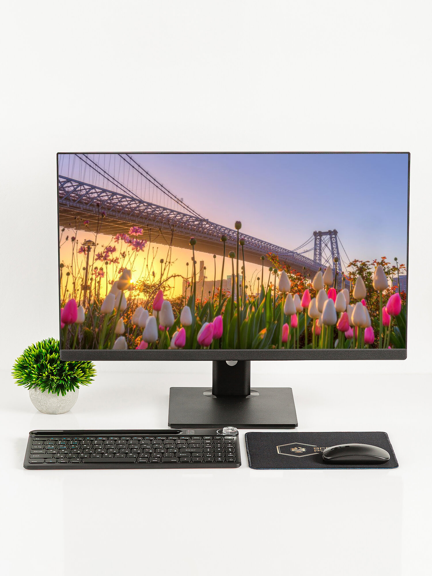 Моноблок 27 дюймов, Intel Core i5 12400, Windows 11pro, SSD 512ГБ, RAM 16ГБ, Wi-Fi/Bluetooth, черный