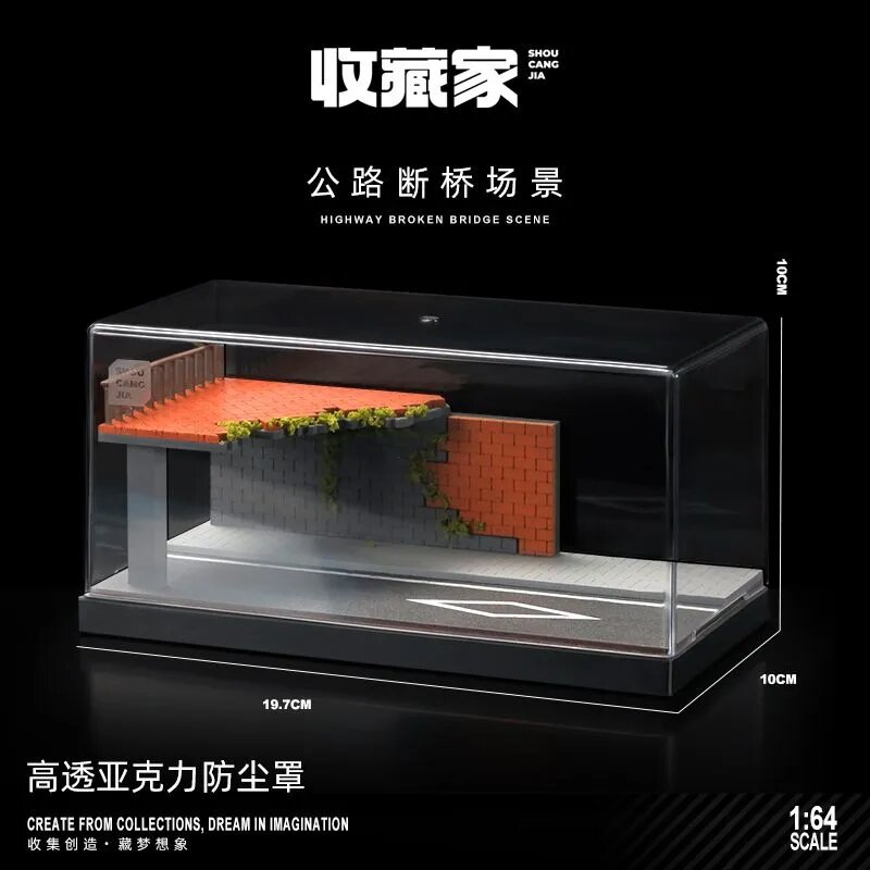 Автостоянка в масштабе 1:64, витрина для моделей автомобилей гараж, миниатюрные сцены