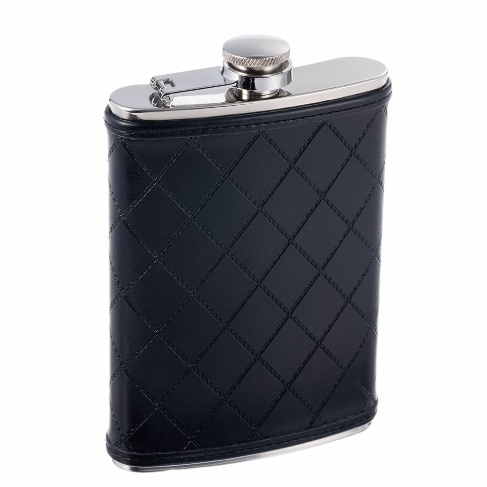 Фляга S.Quire 0,24 л, сталь, икс. кожа