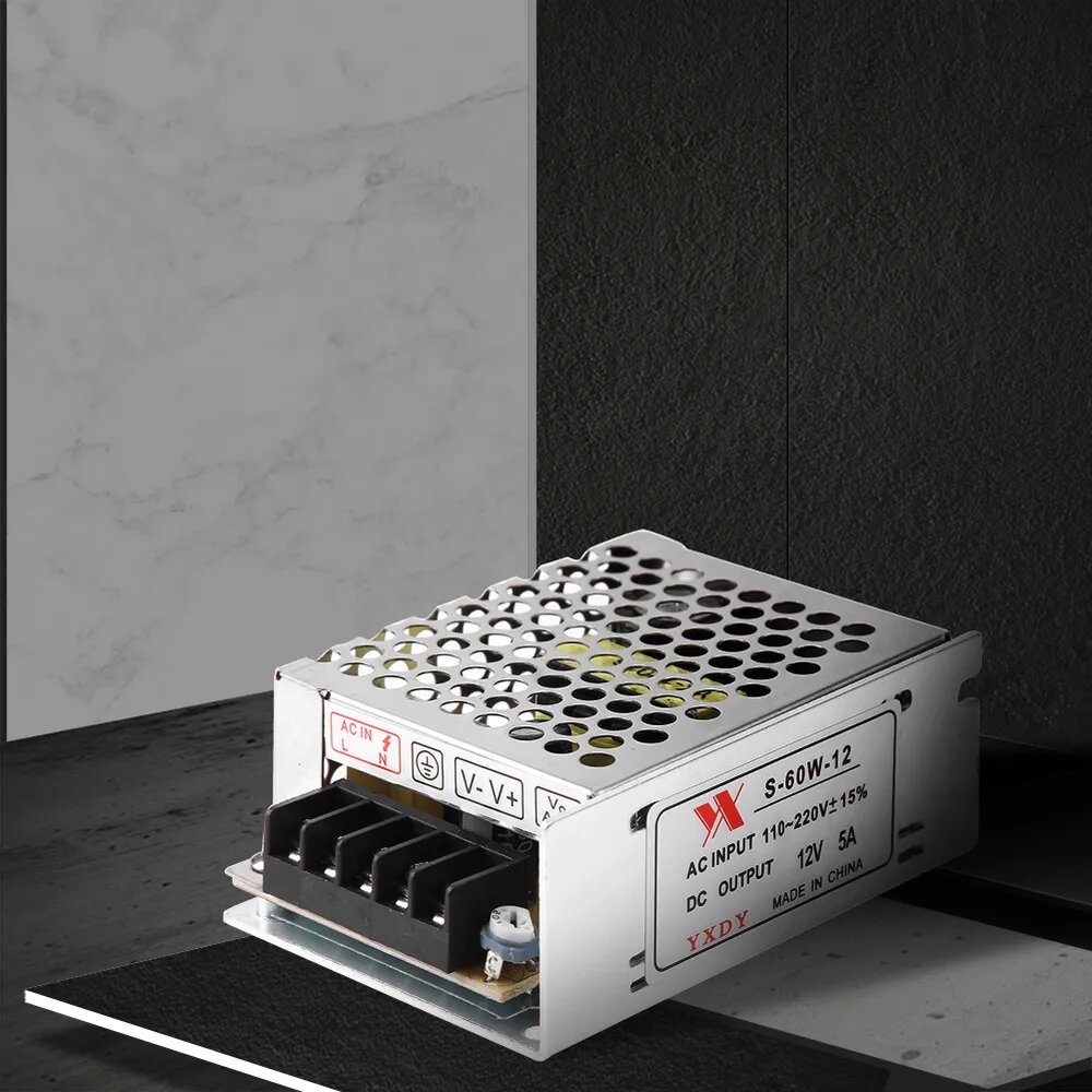 Светодиодный БП 12 В, 5 А с защитой от перегрузки и КЗ