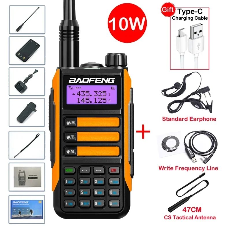 Baofeng UV16 Max V2, 10 Вт, оранжевый, Packge 9