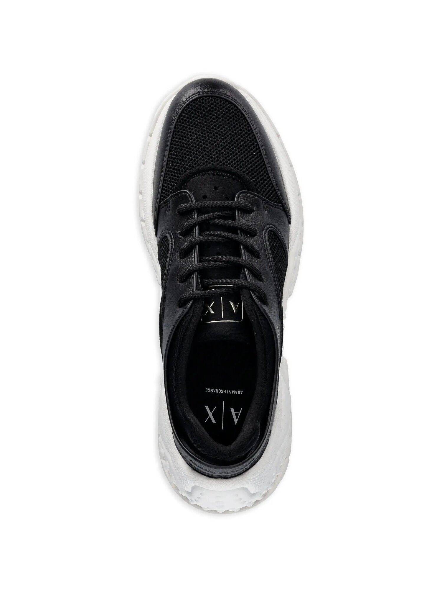 Кроссовки Armani Exchange Panelled sneakers, размер 38, black/black — фото 1