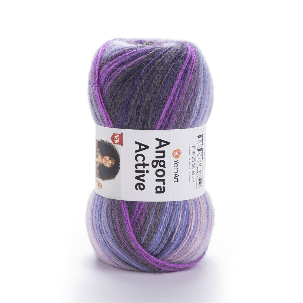 Пряжа для вязания YarnArt Angora Active 847 фиолетовый 100 гр/500 м 20% шерсть, 80% акрил
