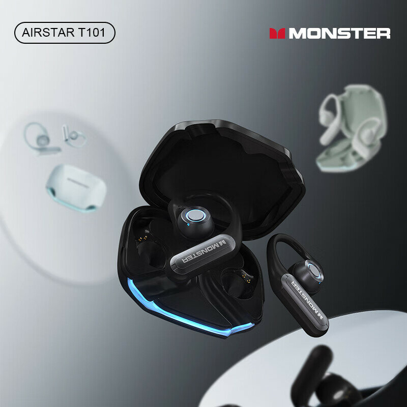Monster костная проводимость беспроводные наушники Bluetooth для спорта бега открытый стиль с подсветкой долгий срок