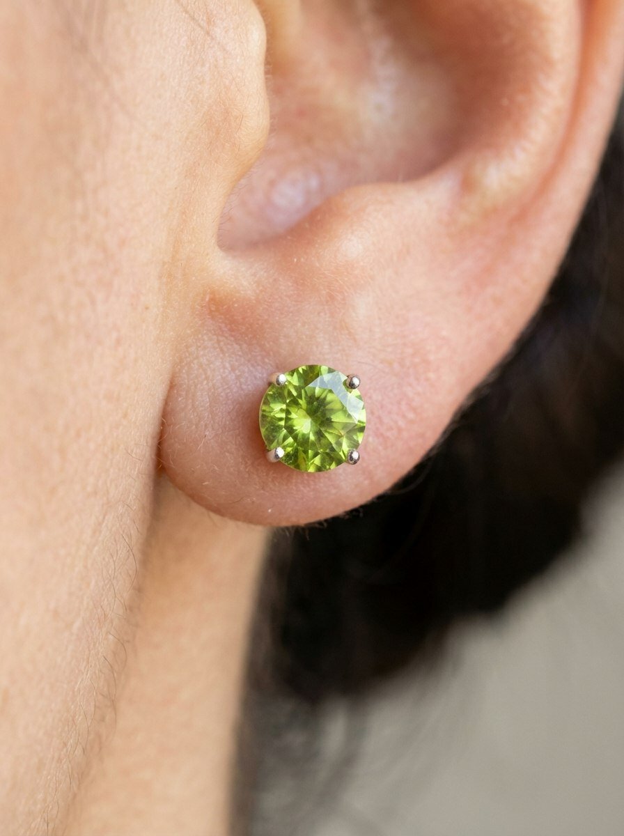 Серьги пусеты, серебро, 925 проба, родирование