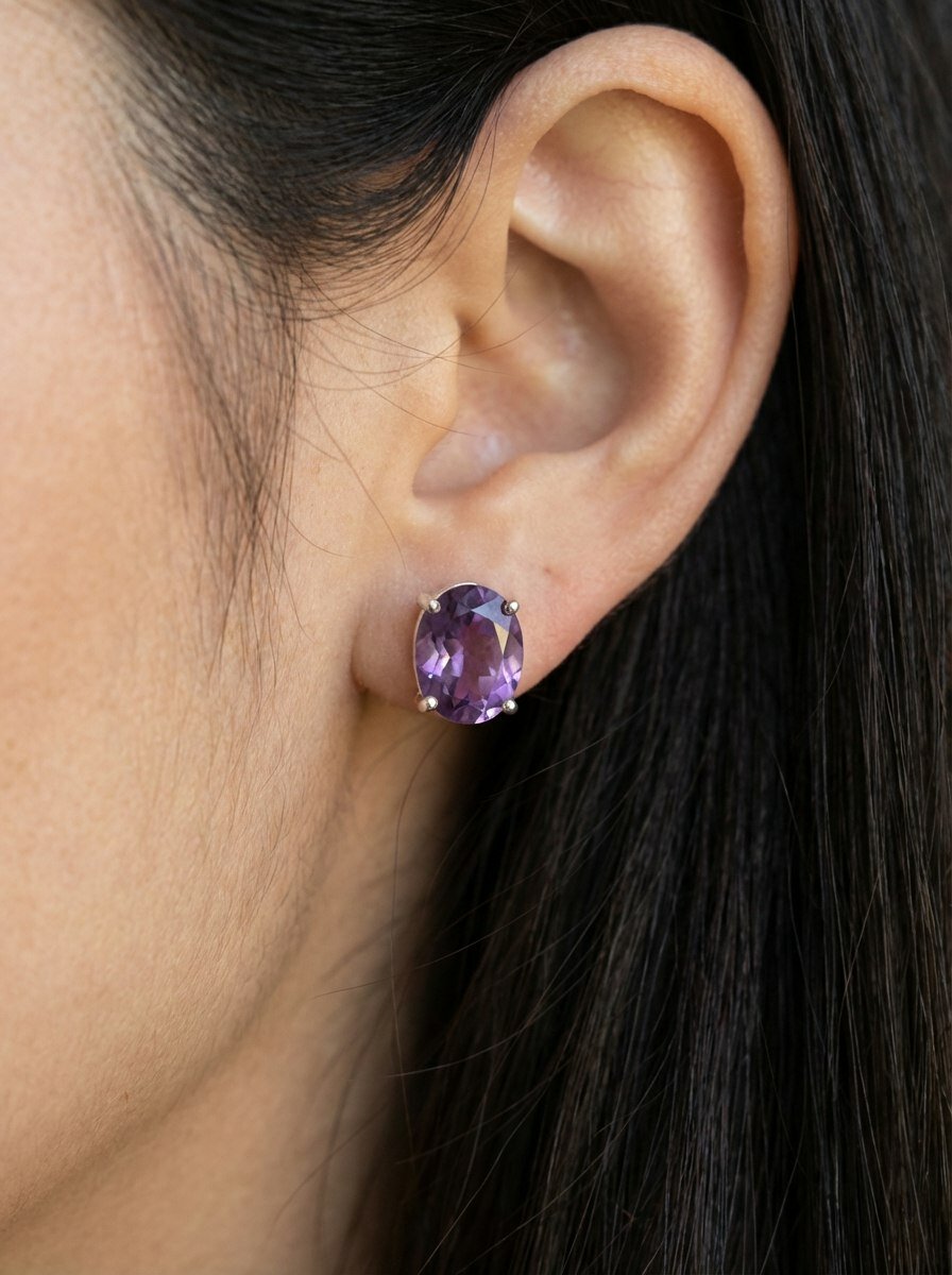 Серьги пусеты, серебро, 925 проба, родирование