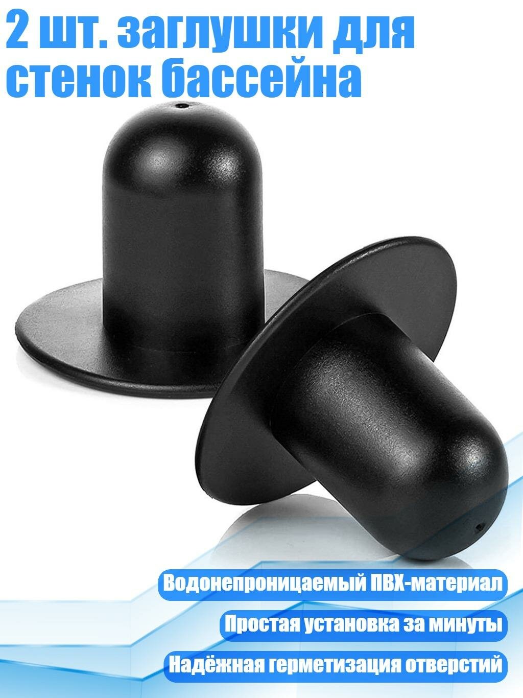 2 шт. заглушки для стенок бассейна