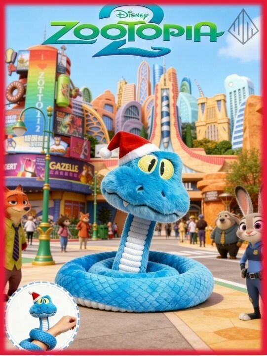 Плюшевая игрушка Змея Гэри "GARY" из "Зверополис 2" ,55CM