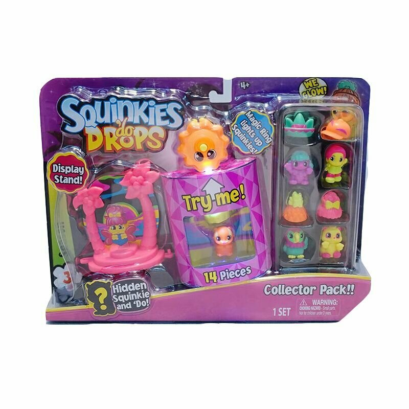 Blip Toys Squinkies Do Drops Collector Pack Ring Lights Up / Детская Флуоресцентная Ролевая Игрушка Торговый Эльф Со Светящимся Кольцом, Подходит Для Детей От 4 Лет И Старше.