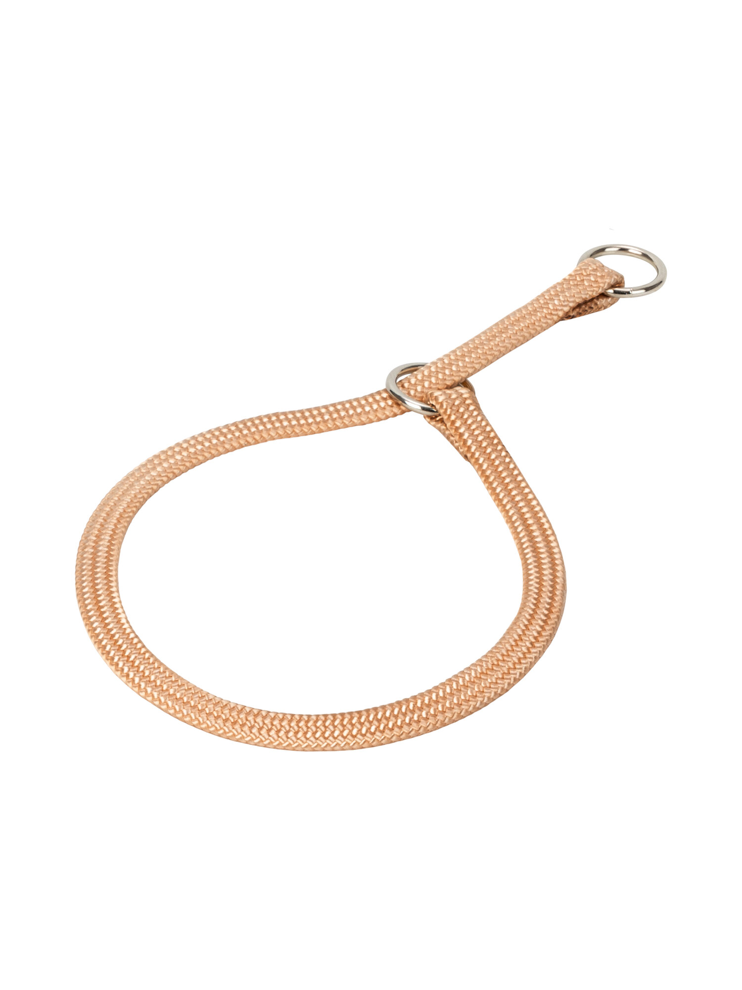 Ошейник для собак ZooOne, удавка с 2-я кольцами, 7 мм, 35 см, бежевый, 76-0867