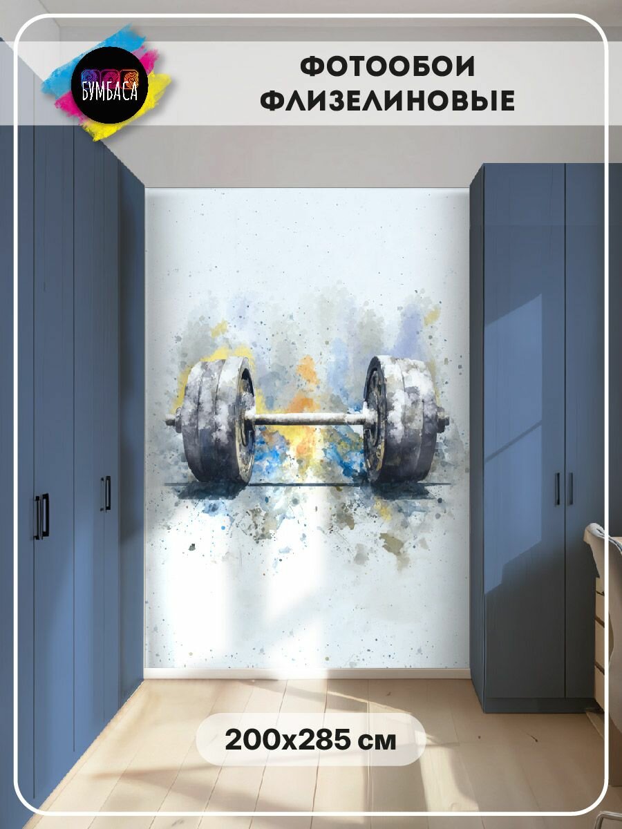 Фотообои на стену флизелиновые Штанга. Спорт 200х285 см