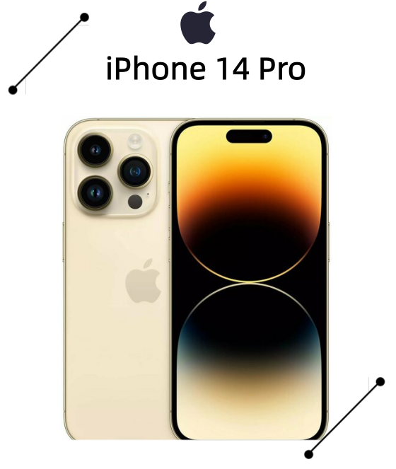 Смартфон Apple iPhone 14 Pro 128 ГБ, NFC, экран 6.1, золотой, nano SIM