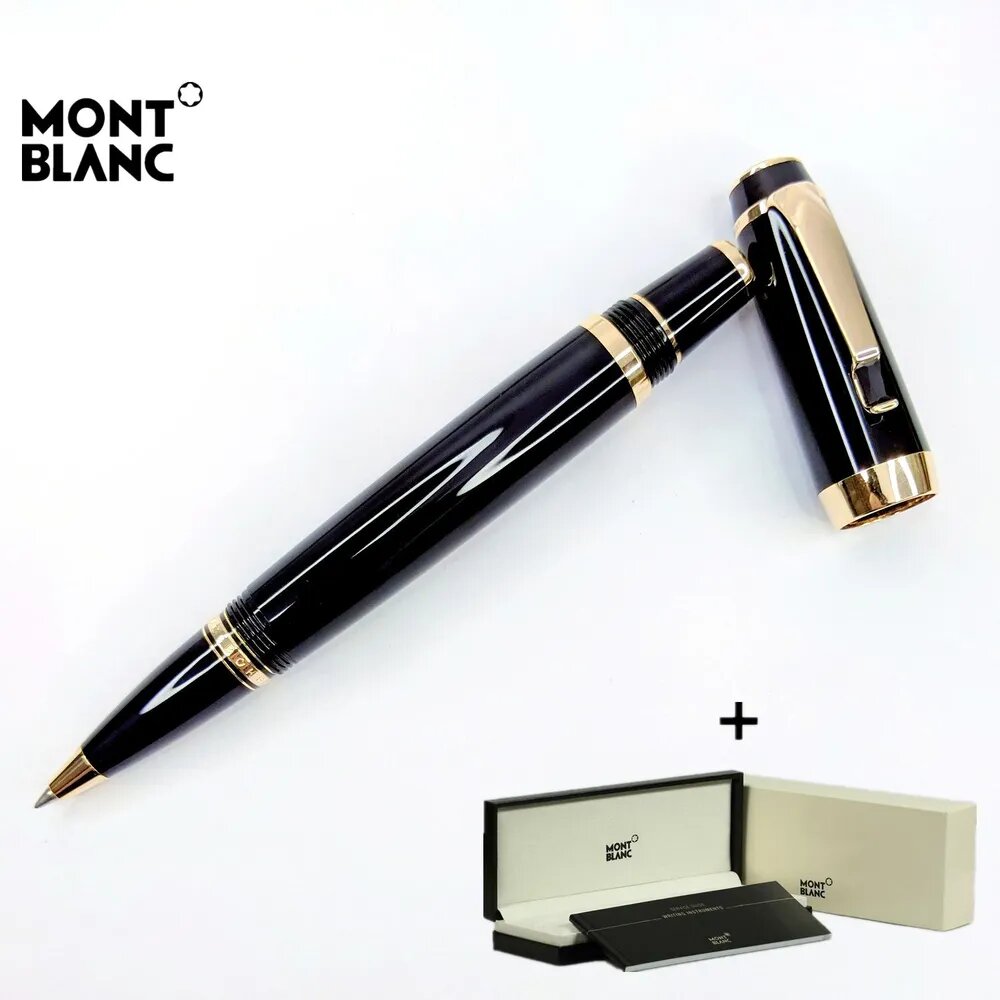 Montblanc Ручка Роллер, толщина линии: 0.7 мм, цвет: Черный, 1 шт.