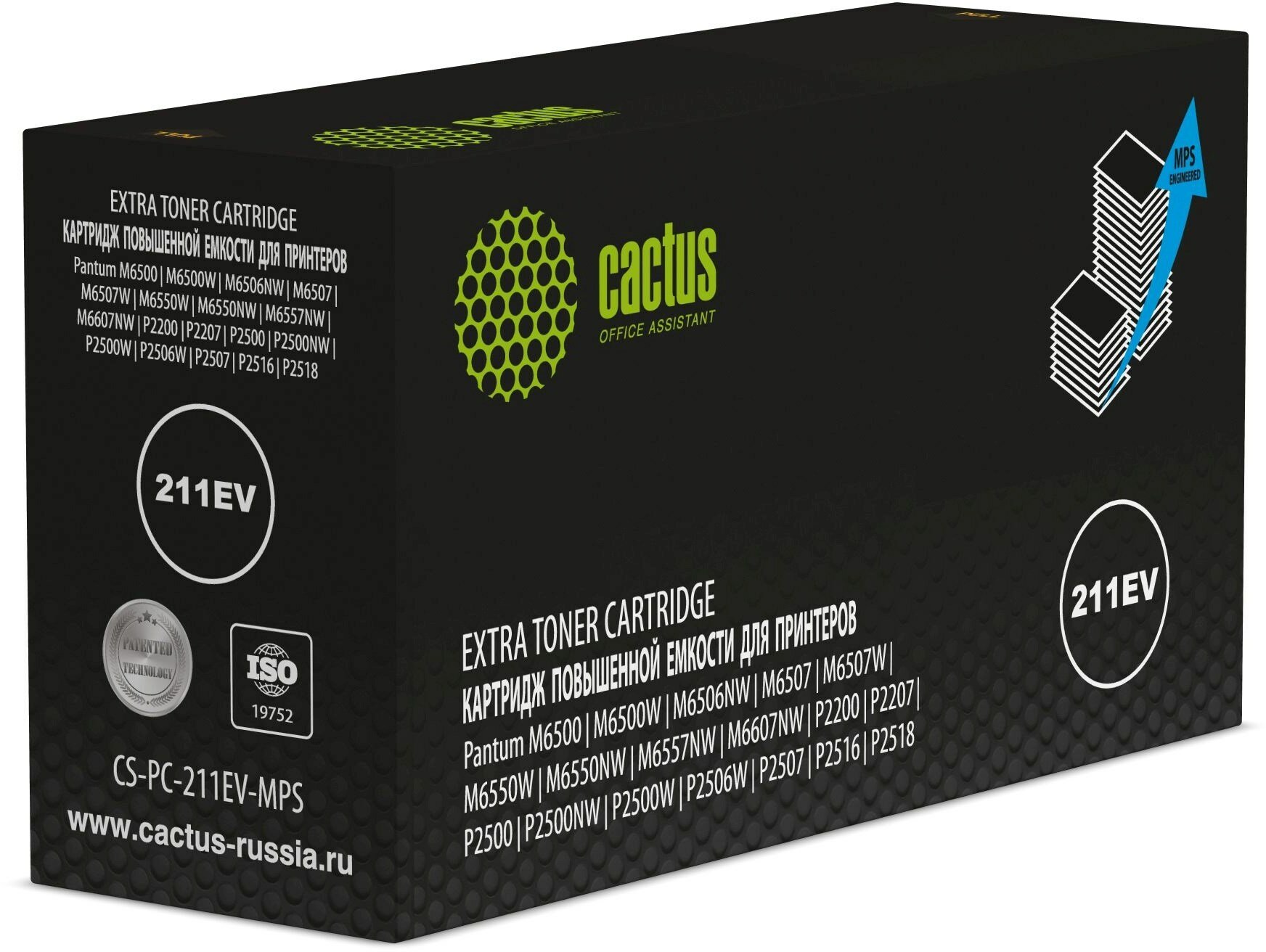 К-ж Pantum PC-211EV-MPS Black для Pantum P2200/2207/2500/2500W/6500/6550/6600, 6000стр, Cactus