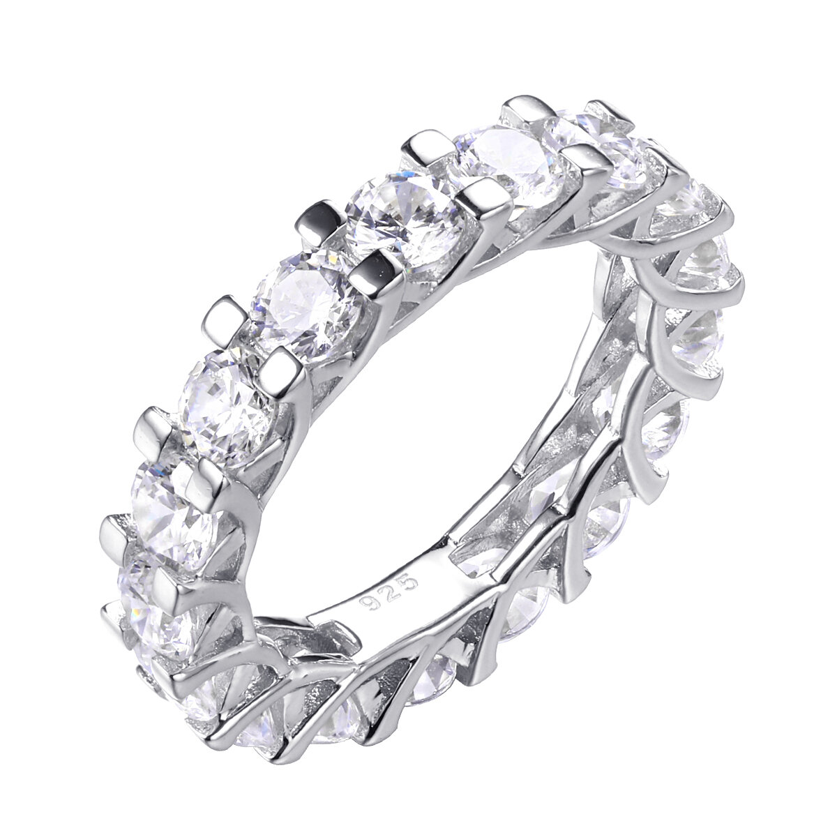 Кольцо, серебро, 925 проба, фианит