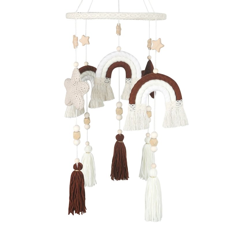 Настенный Красочный Ткацкий Орнамент Ручной Работы, Современное Украшение Дома, Подвесной Кулон для Детской Гостиной, Детской Спальни