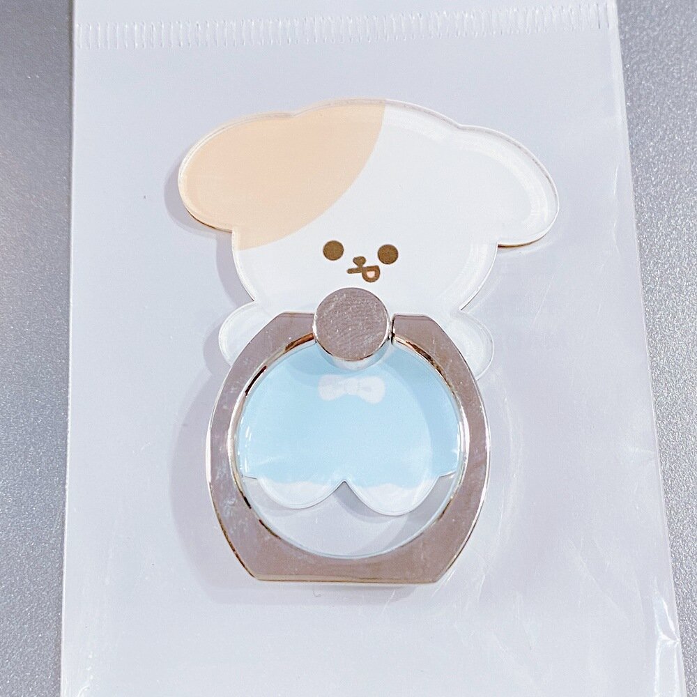 Акрил-кольцо пряжка цельнометаллическое кольцо на 360 градусов, чтобы повернуть милые животные мультфильм подарки на