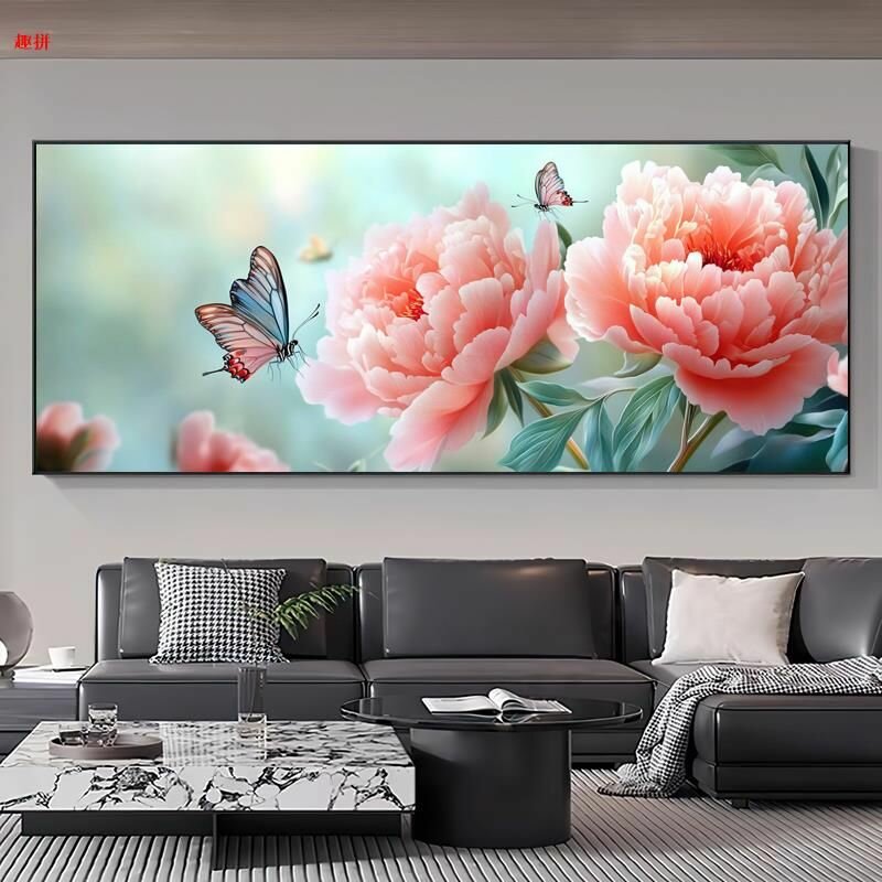 Набор для алмазной мозаики цветы для детей девочки не на подрамнике 120х50cm