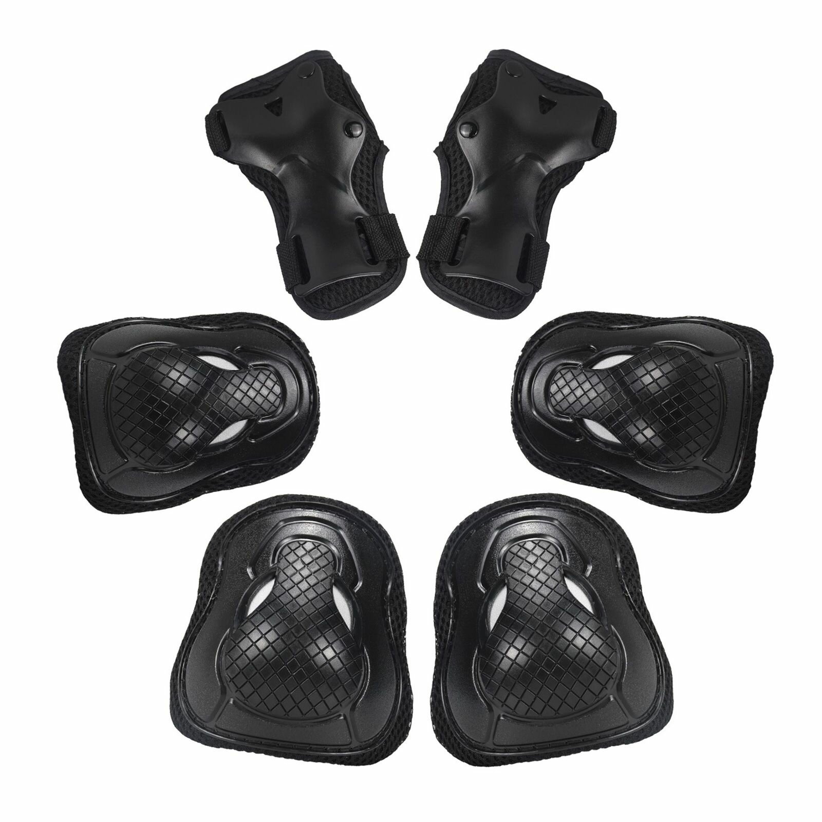 6 предметов: защитный набор для детей 3-8 лет - наколенники налокотники и перчатки роликов