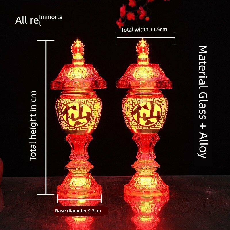 Электрические свечи для Бога Богатства, электрические подсвечники, вечные лампы, лампы для жертвоприношений,