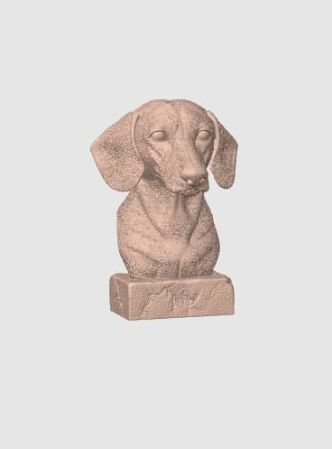 Эксклюзив! Бюст Таксы (10см, бежевый матовый) - Верный друг, подарок, талисман