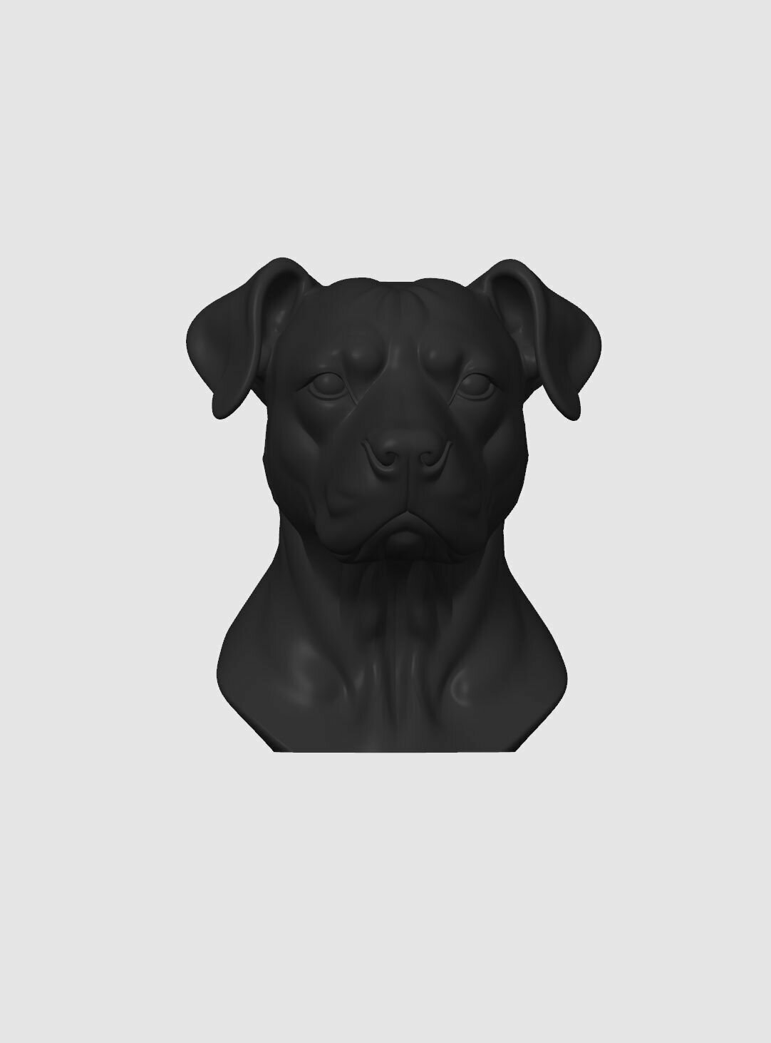 Эксклюзив! Статуэтка собаки - Питбуль (10 см, черный) - Верный друг, подарок, талисман
